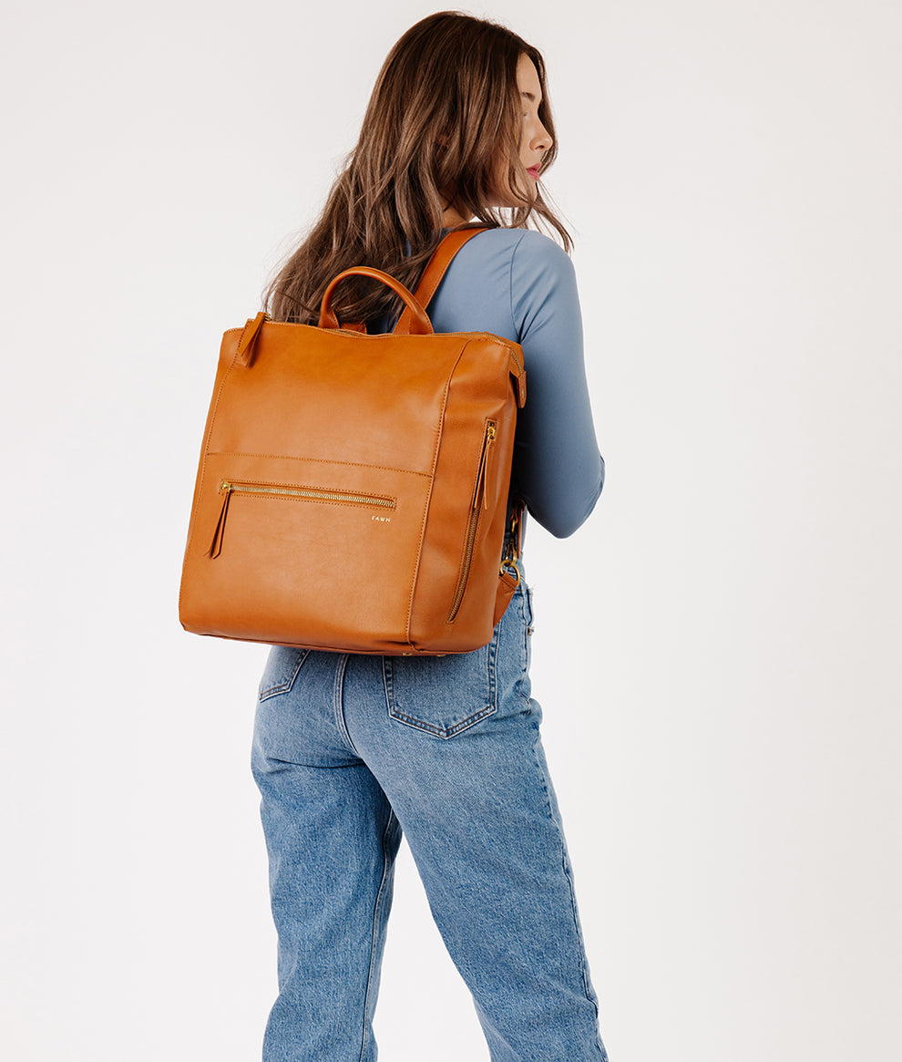 The Square Diaper Bag Bundle - Brown – Fawn Design