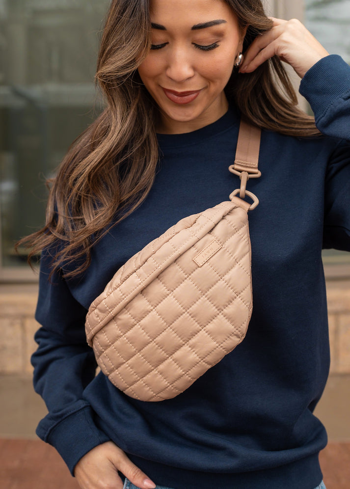 The Quilted Fawny Pack - Beige – Fawn Design